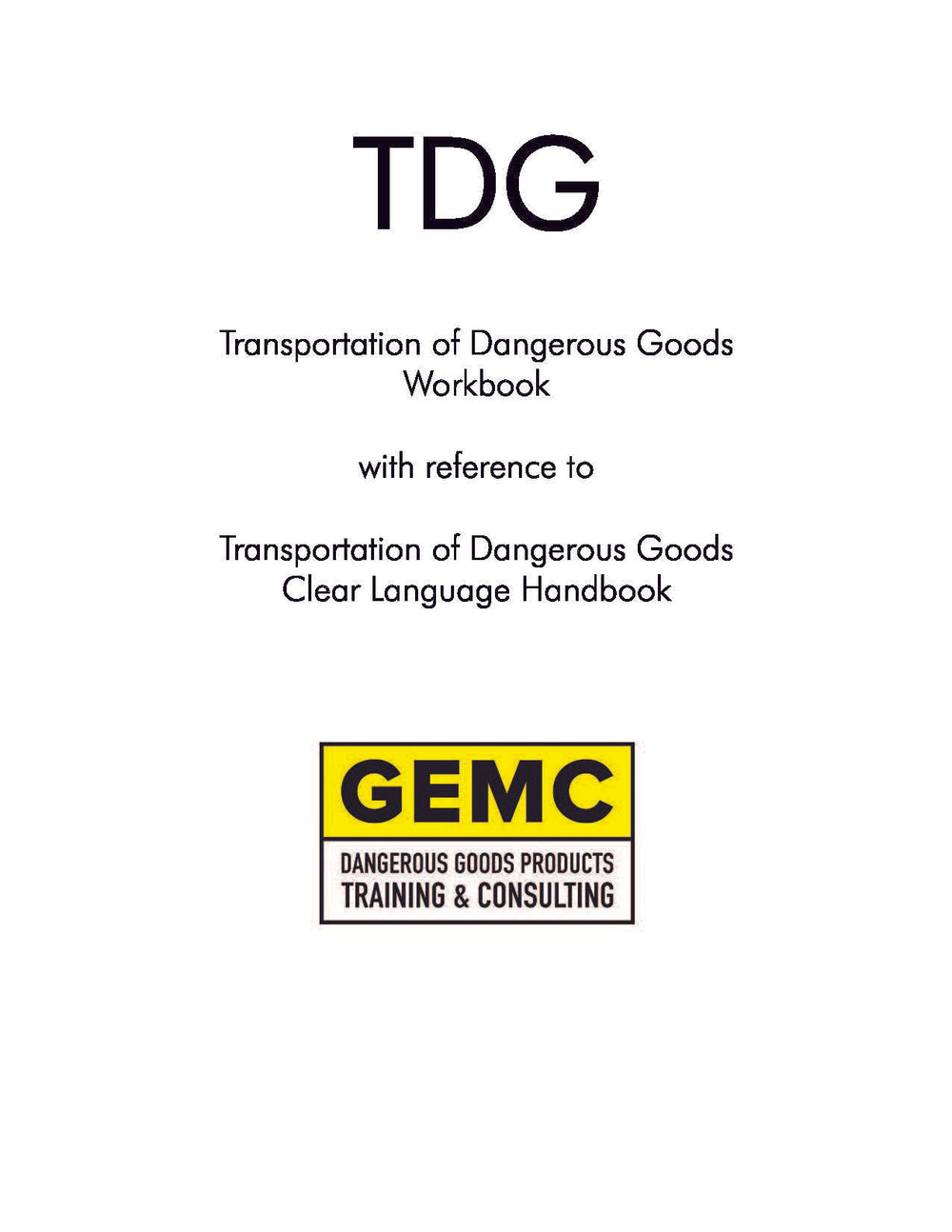 TDG Handbook English - GEMC Inc